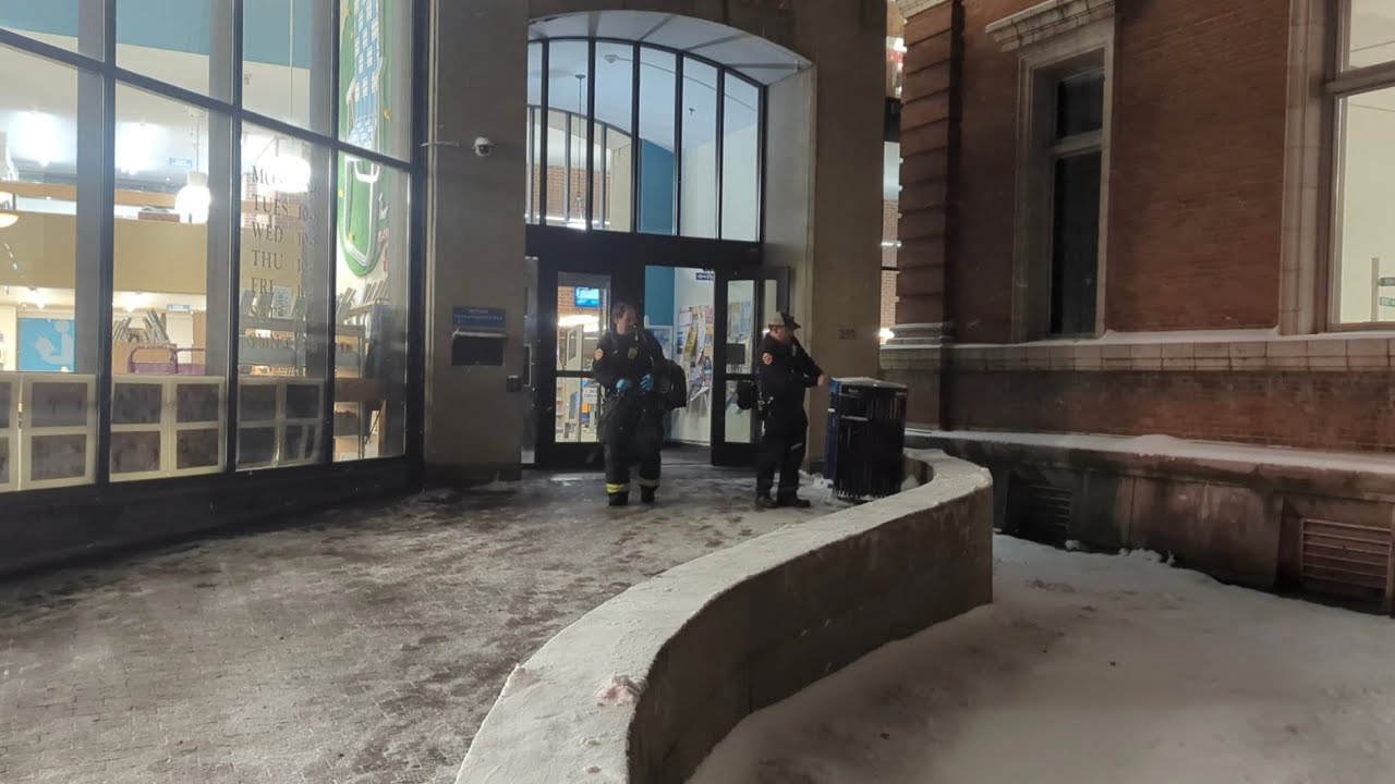 Burlington Fire Responds to the Fletcher Free Library on College St on ...
