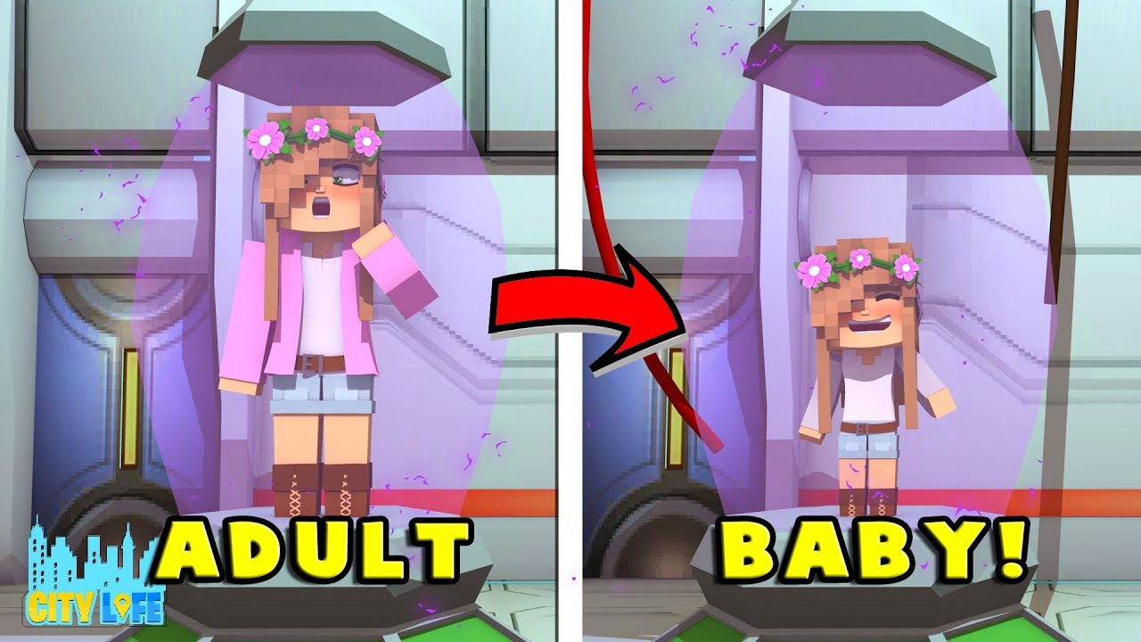 LITTLE KELLY TURNS INTO A BABY! | Minecraft City Life - YouTube