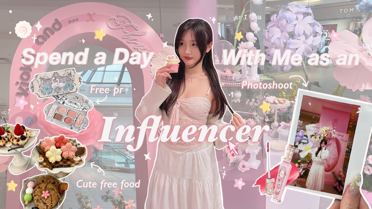 Spend A Day With Me as an INFLUENCER 🎀🩰| cute sweets, free pr ...