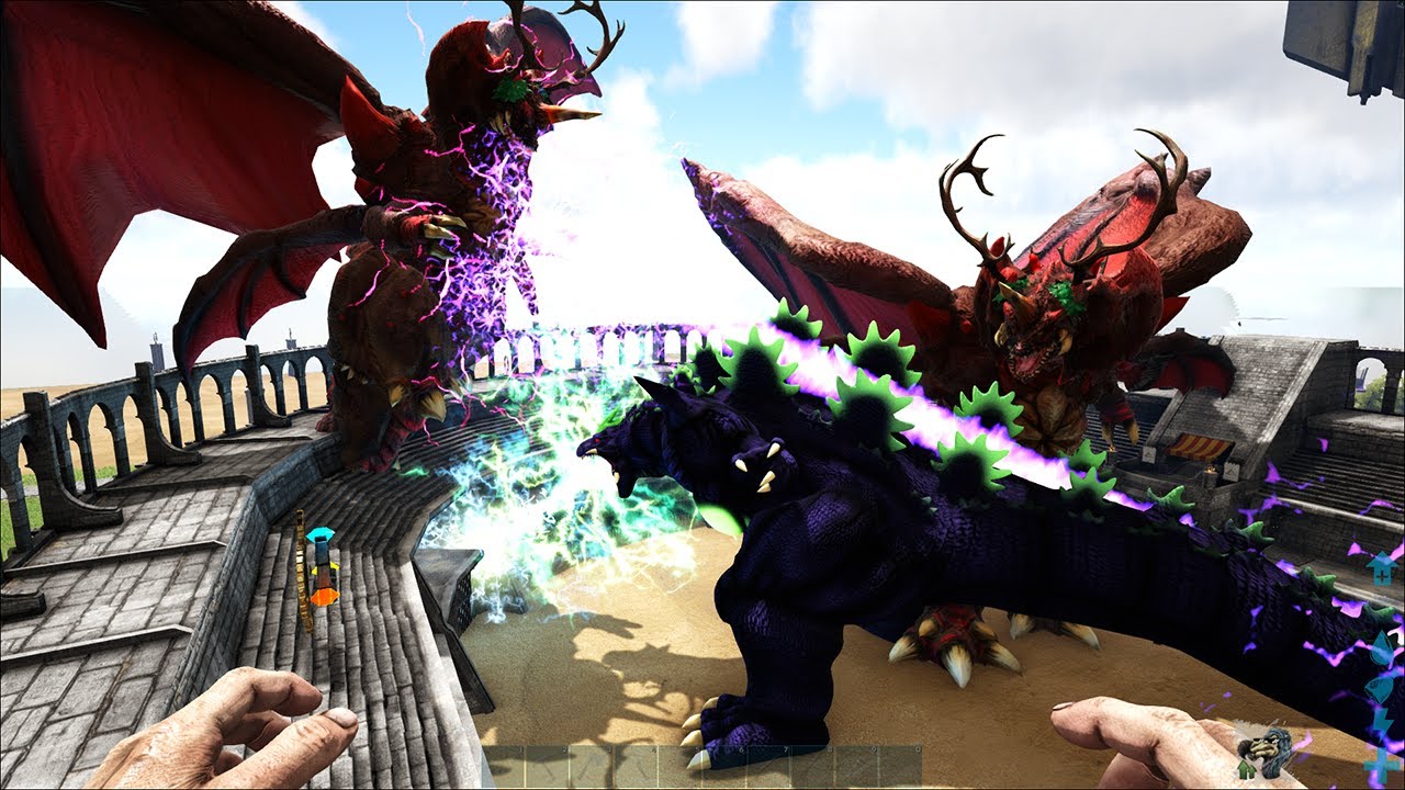 Team ark mod Bosses VS Titanus Destroyah | ARK Mod Battle - YouTube