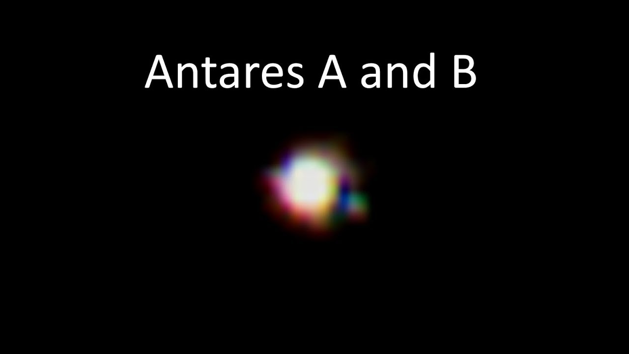 Antares (double star) A and B - YouTube