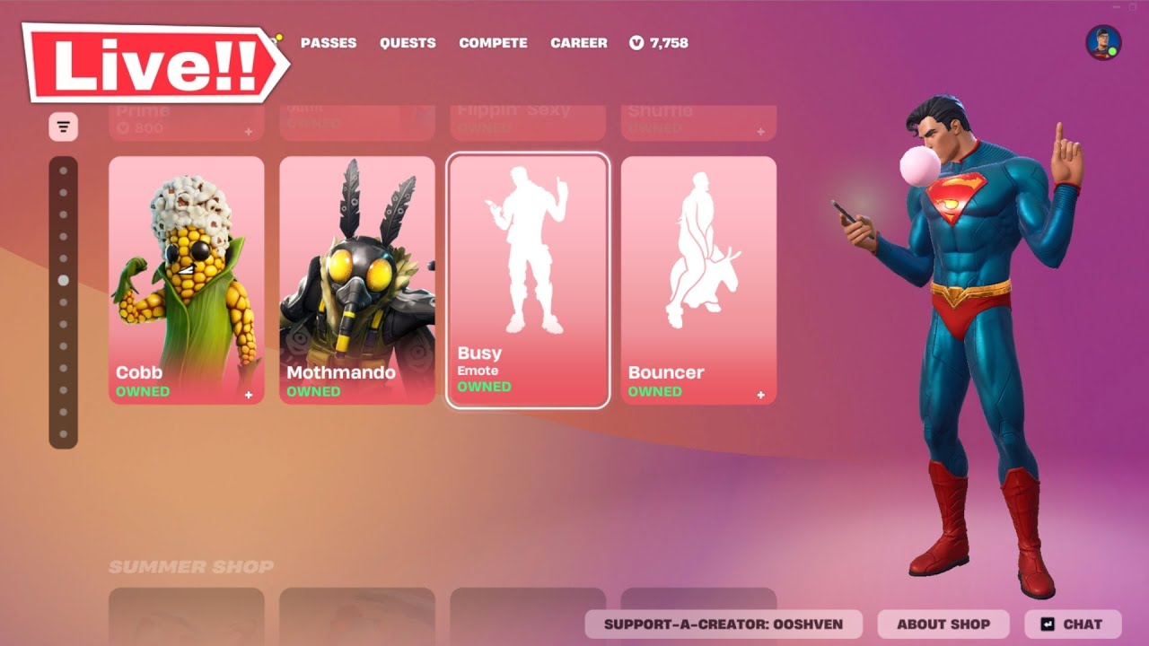 🔴*NEW* Fortnite BUSY EMOTE ITEM SHOP OUT NOW July 14! (Chapter 6 LIVE ...
