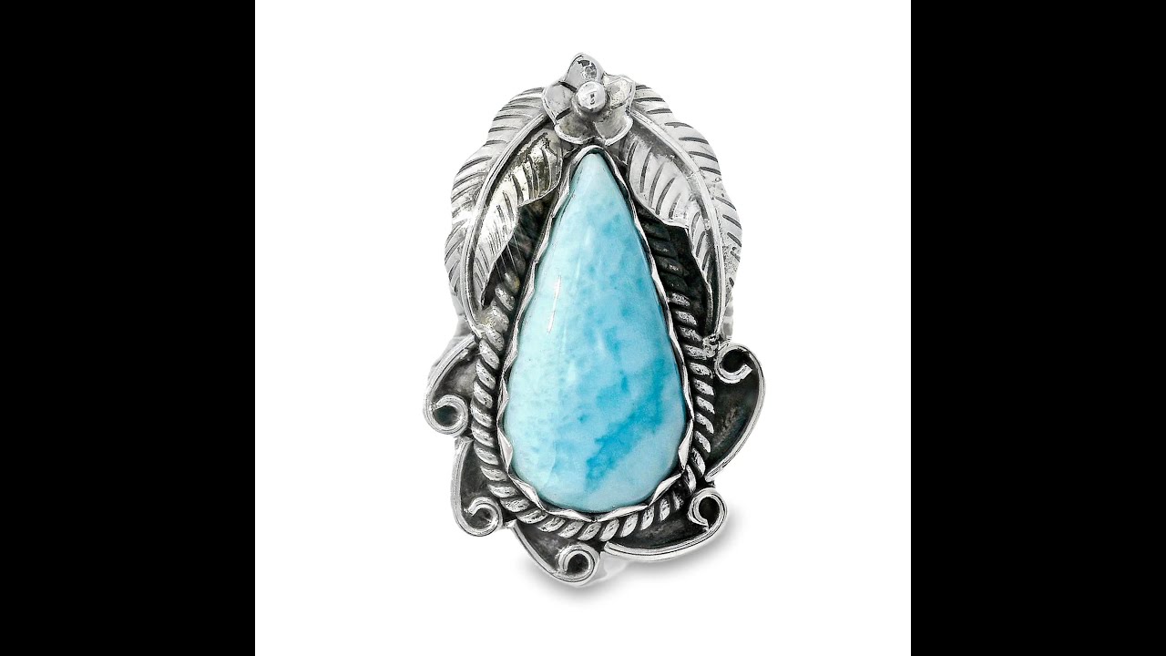 Inel Argint realizat manual Larimar Bethari #jewelry #silver #ring # ...