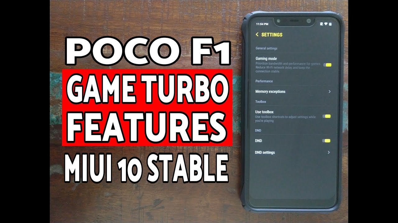 Poco F1 Game Turbo Features MIUI Stable - YouTube