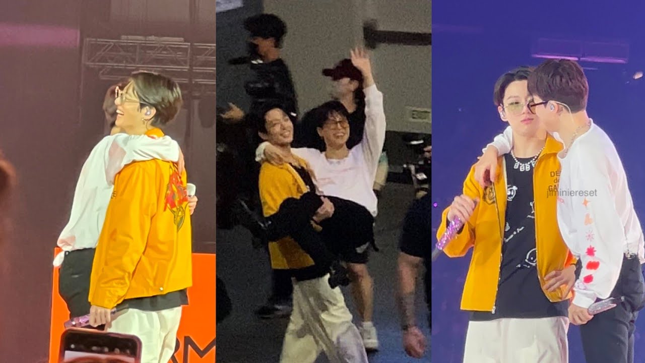 Jikook Moment PTD CONCERT at LAS VEGAS D-2 | Jungkook carrying Jimin ...
