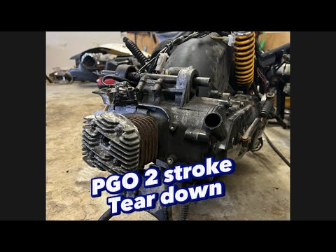 PGO 50cc 2 stroke scooter engine tear down - YouTube
