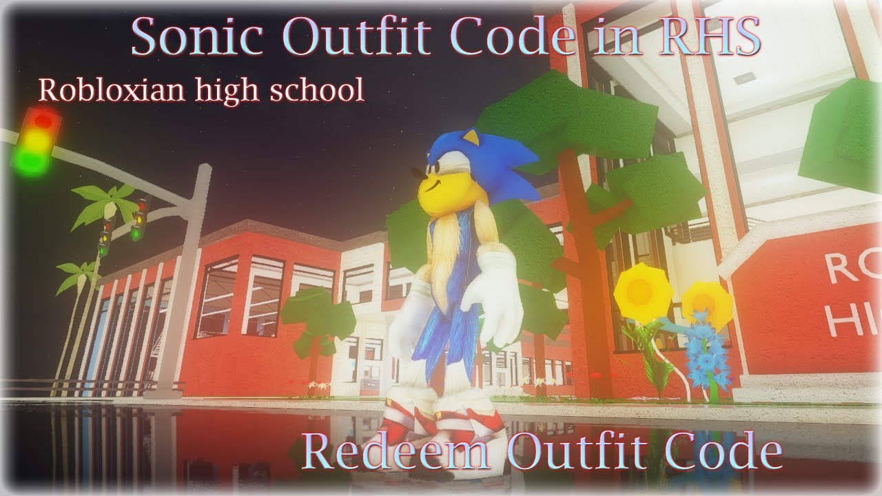 How to make Sonic (Redeem Outfit Code) Robloxian high school - YouTube