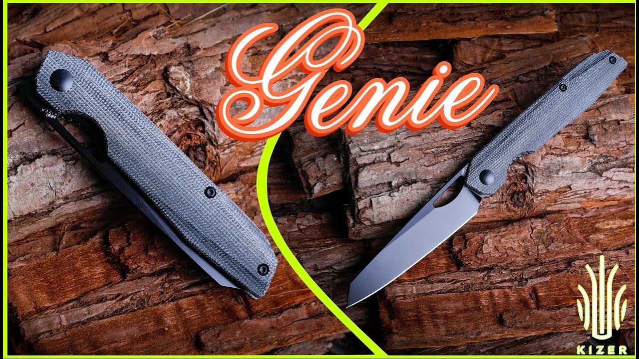 New! Kizer Genie/V4545/Elegant EDC knife/Mojave Exclusive/Black micarta ...