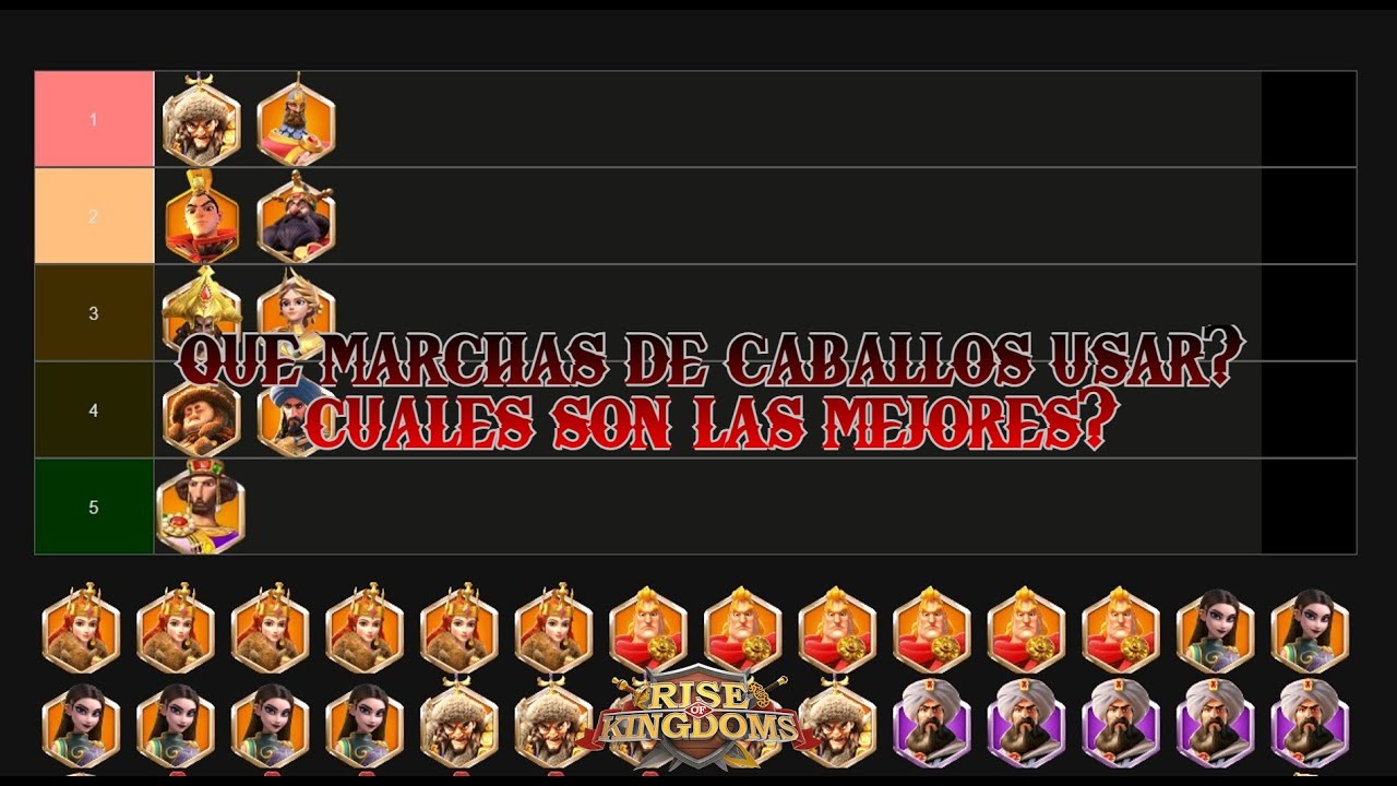 MEJORES MARCHAS META DE CABALLOS, AGOSTO 2023 | Rise of Kingdoms ...