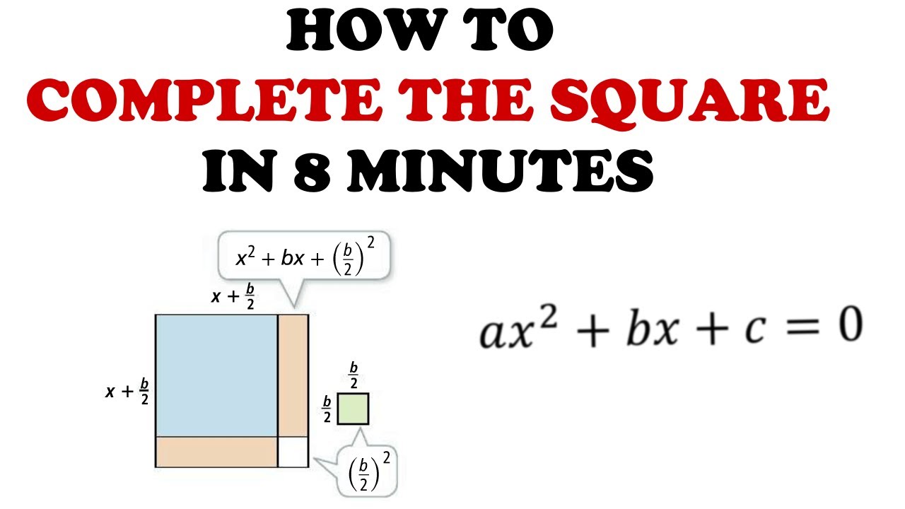 Completing The Square Explained In 8 Minutes YouTube completing-the-square-explained-in-8-minutes-youtube