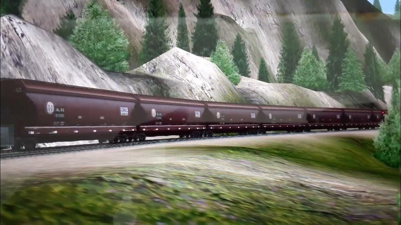 Trainz2: BNSF Alumina Train in Glacier Park - YouTube