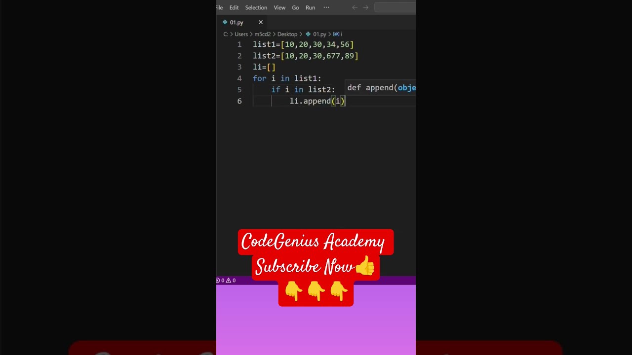 Union Of Two List In Python python codingshortvideo Union Of Two List In Python python codingshortvideo
