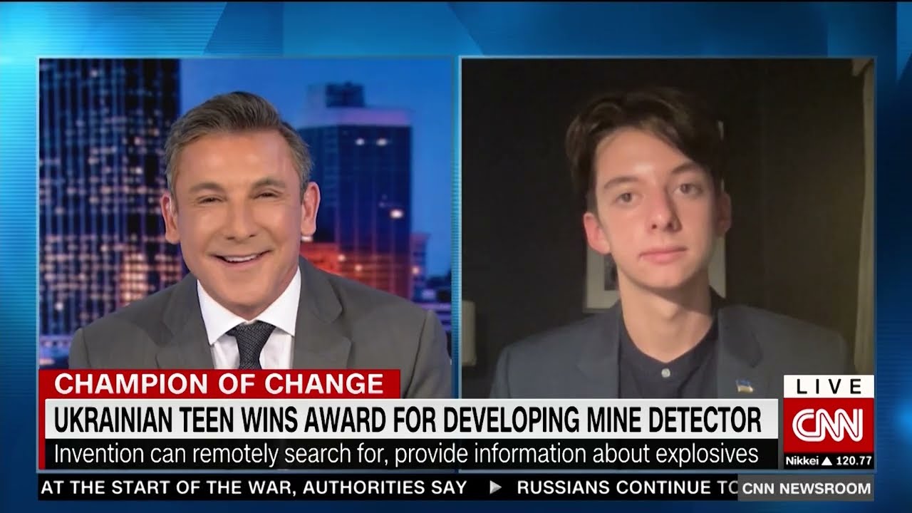 Ukrainian teen, Igor Klymenko, wins $100k chegg.org award for developing a drone mine detector ...