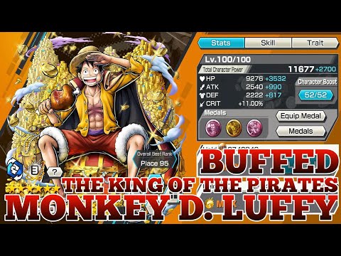 BUFFED THE KING OF THE PIRATES MONKEY D. LUFFY GAMEPLAY | ONE PIECE BOUNTY RUSH | OPBR