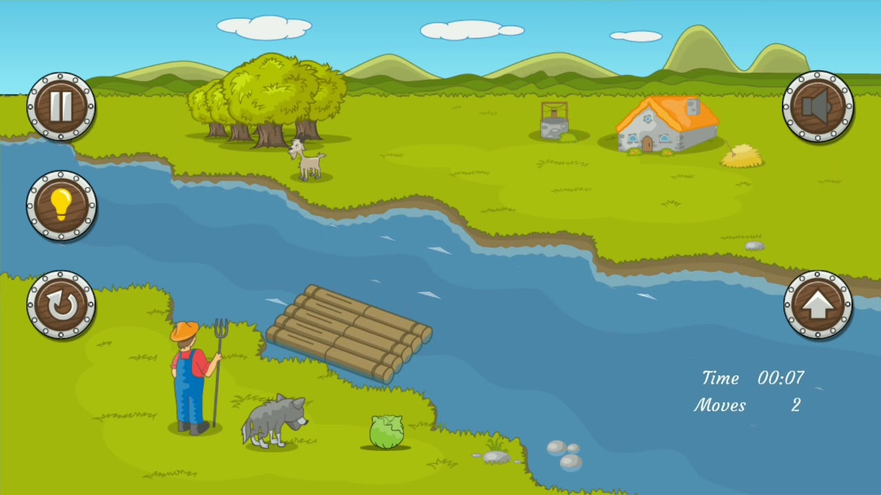 River Crossing IQ logic puzzle & fun brain game level 1 - YouTube