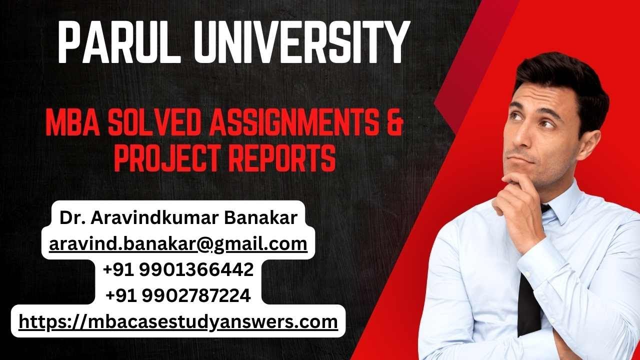 PARUL UNIVERSITY I MBA Customized Assignments 3 - YouTube