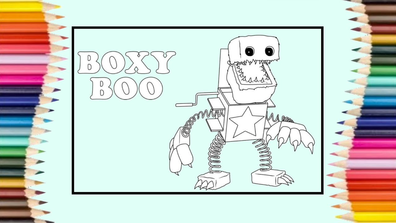 Boxy Boo Coloring pages / How to draw Boxy Boo / Project Playtime - YouTube