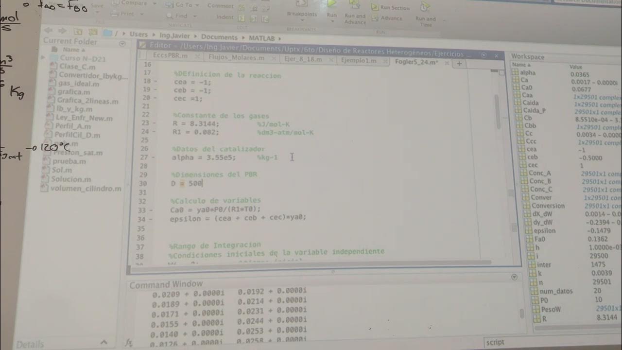 Modificación del código en Matlab parte 1 - YouTube