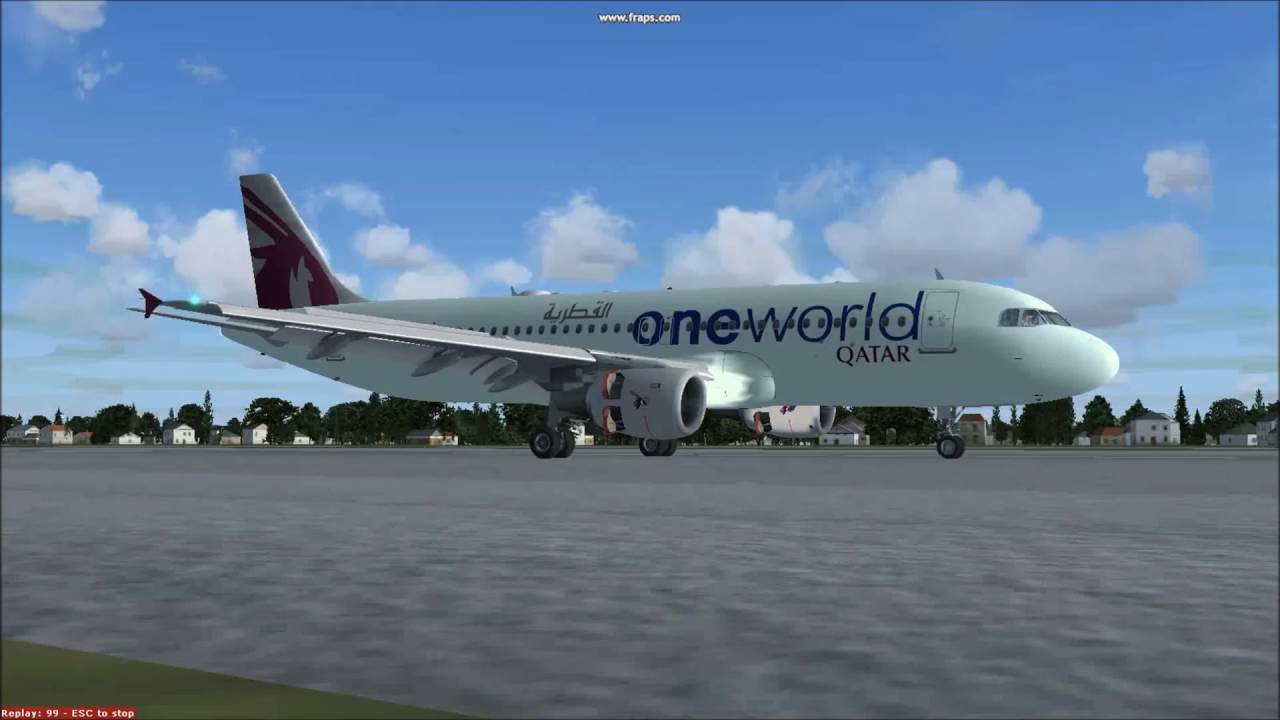 Qatar A320 at Filton [First Experience of flying with the Thrustmaster ...