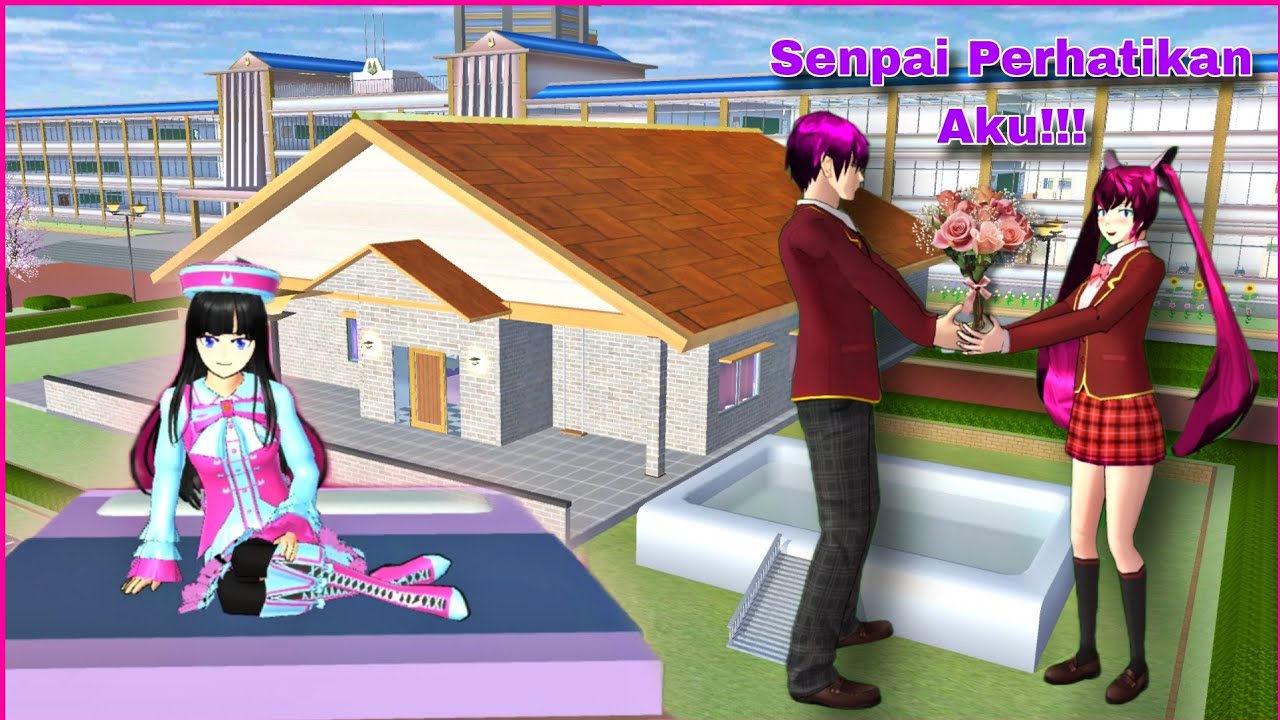 New Rina Big Purple House at School with Gym and Pool | PROPS ID on ...