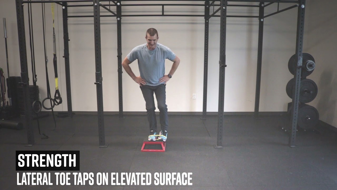 Lateral Toe Taps on Elevated Surface - YouTube