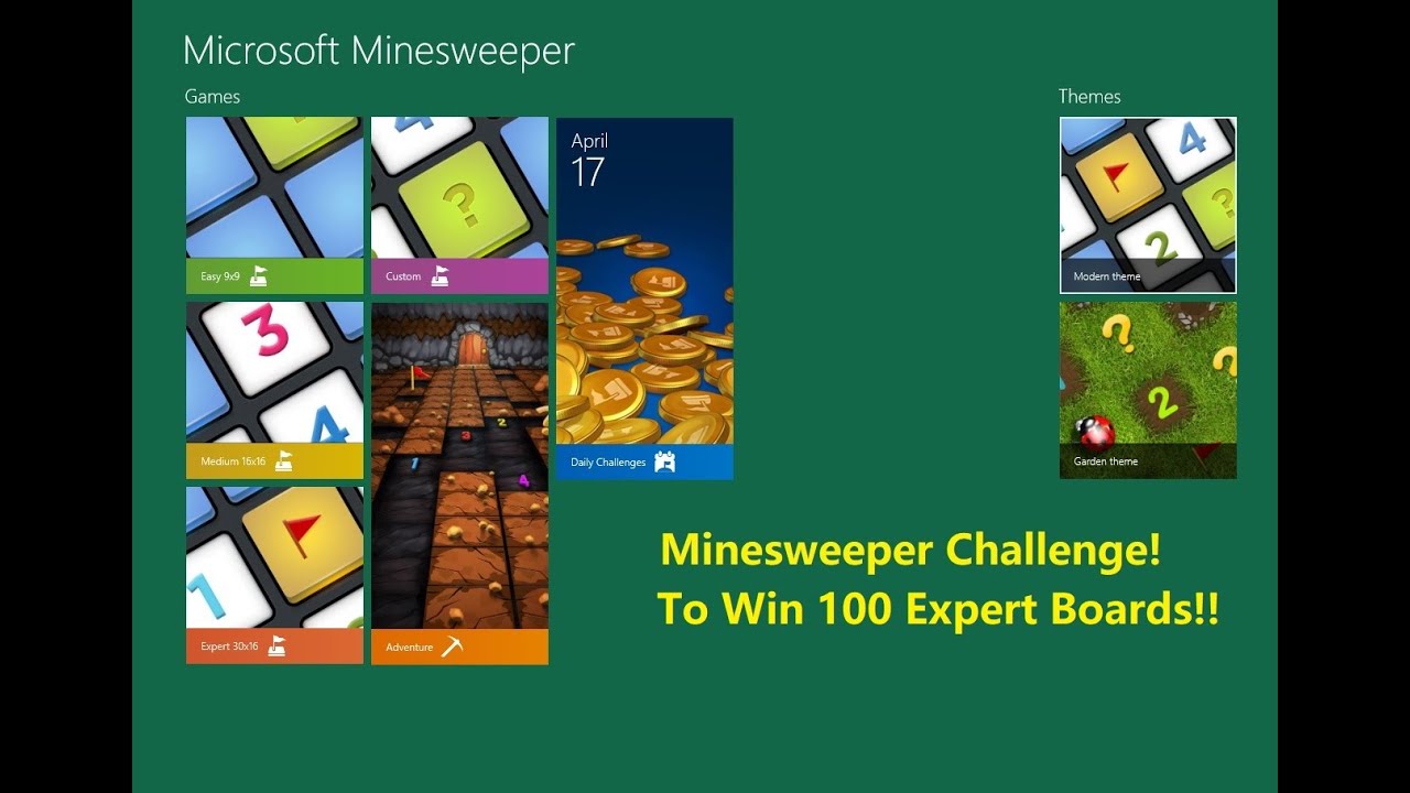 Minesweeper Challenge# To Win 100 Expert Board !! Number #8/100 - YouTube