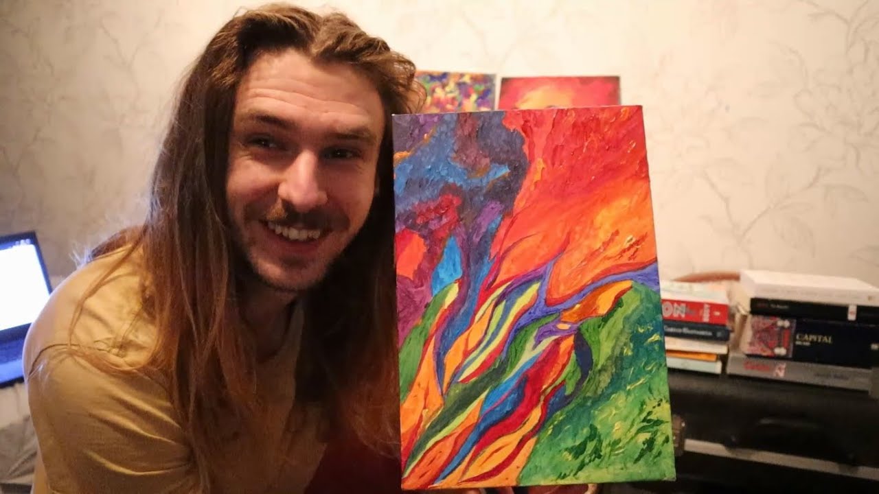 Improvised Painting Time Lapse #1 | 1 Minute, 10 Minutes, 1 Hour Art ...