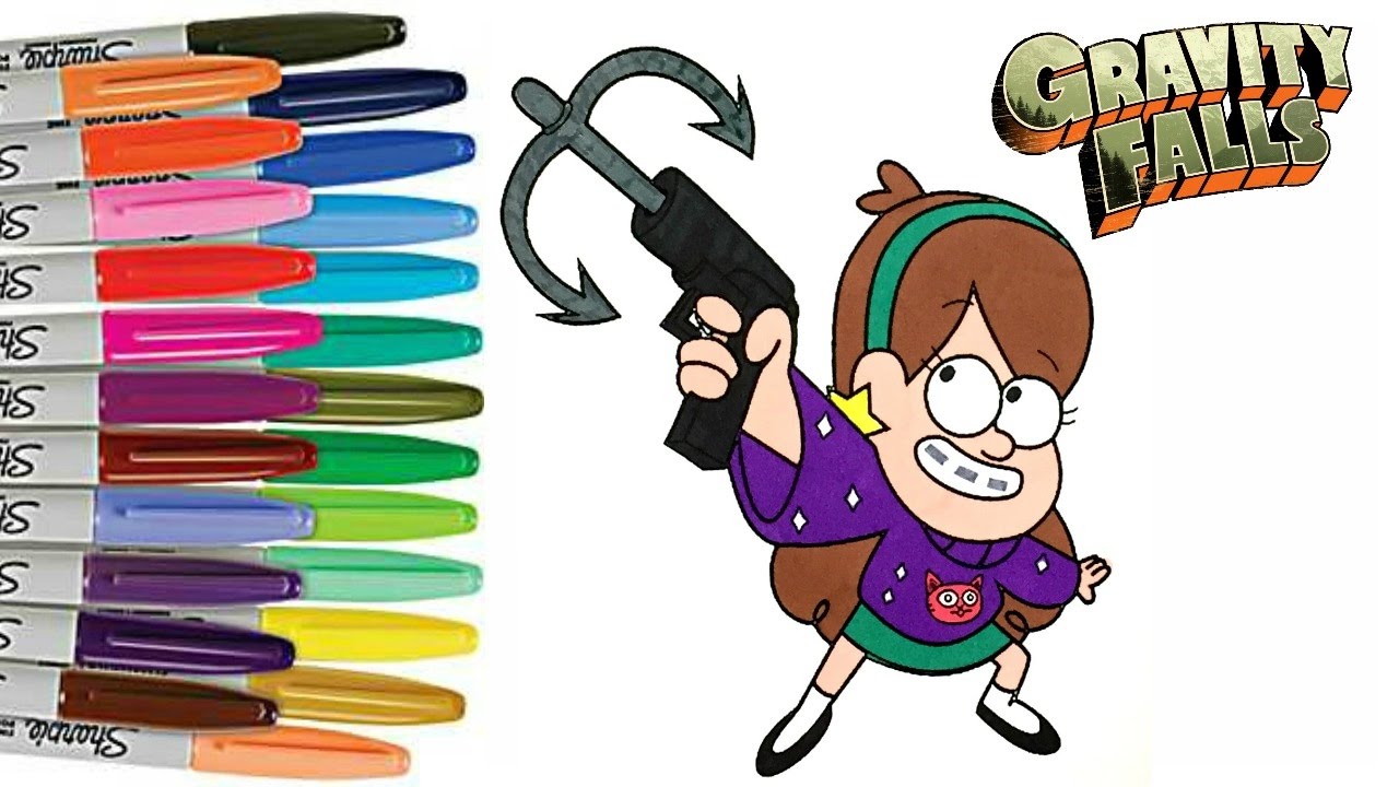 Gravity Falls MABEL Coloring Book Page How to Color Disney - YouTube