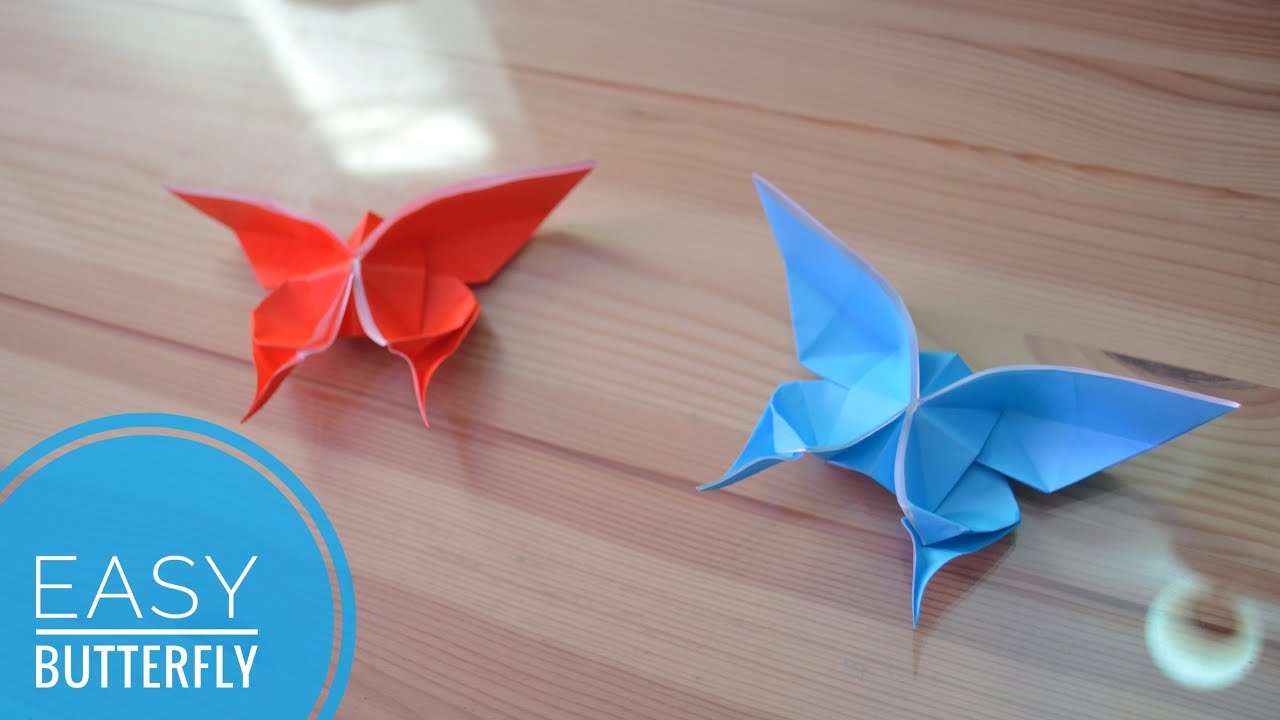 Easy Modeled Butterfly Origami - YouTube