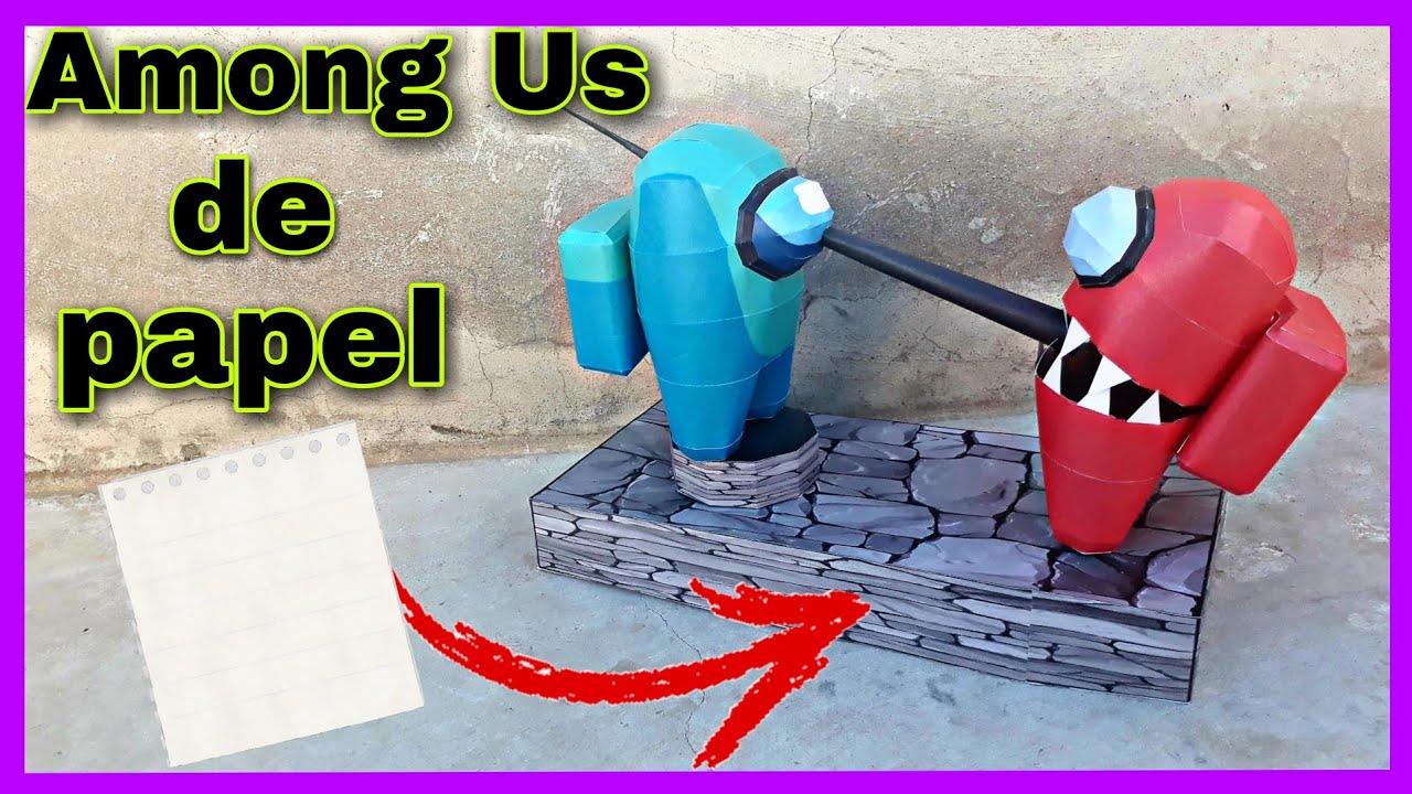Among Us hecho de papel impostor y tripulante /como hacer un among us ...