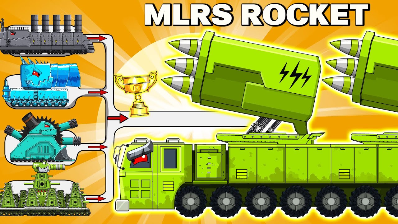 MEGA BOSS: MLRS ROCKET LAUNCHER vs MEGA TANK - Cartoons about tank/Nina ...