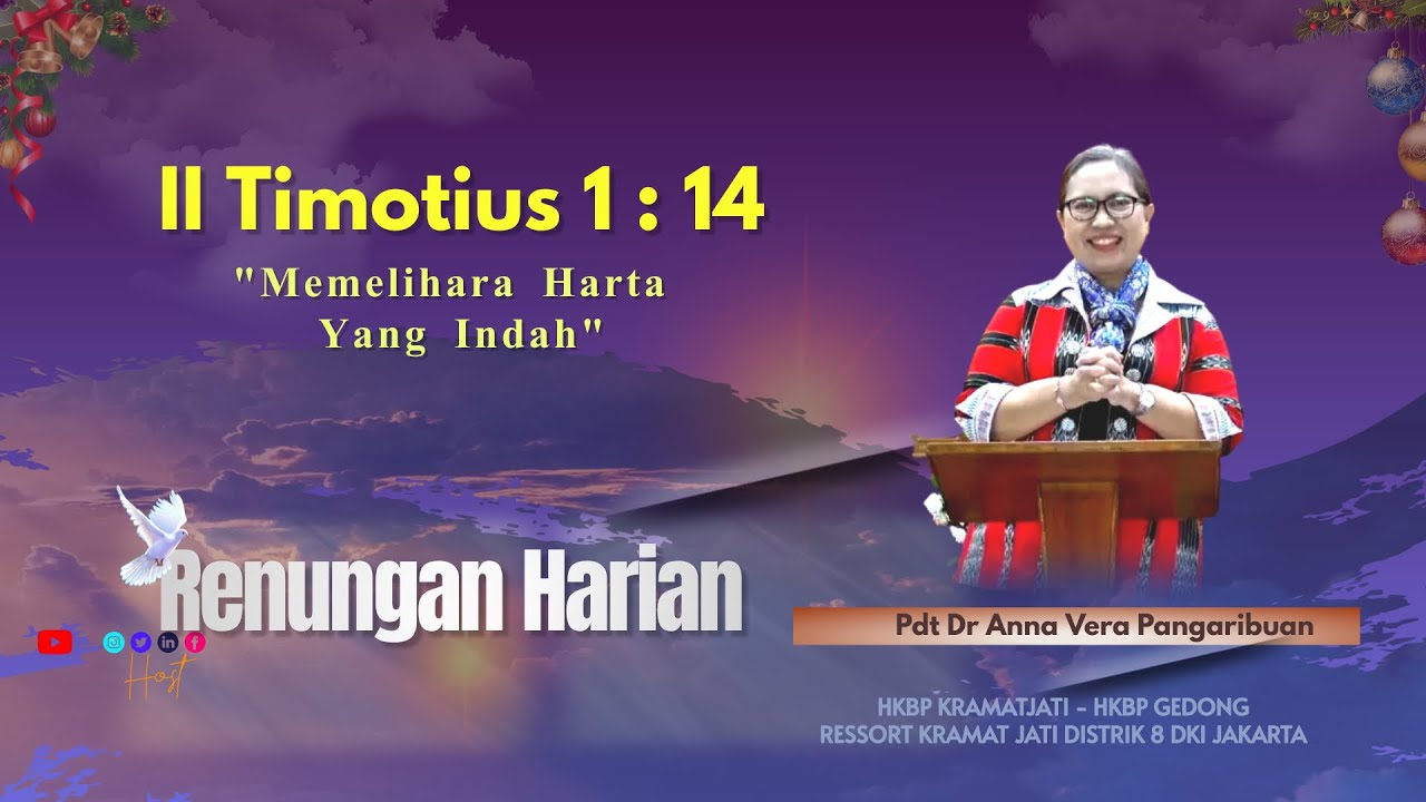 Renungan Harian II Timotius 1 : 14 (22 Jan 2024) - YouTube