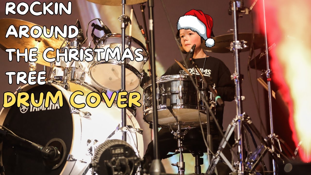 Rockin Around The Christmas Tree | Drum Cover | Landon - YouTube