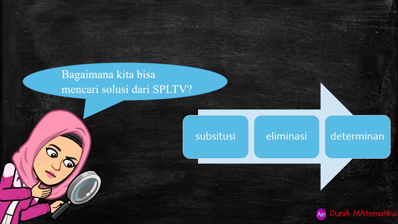 Menyelesaikan SPLTV dengan eliminasi, subsitusi dan determinan - YouTube