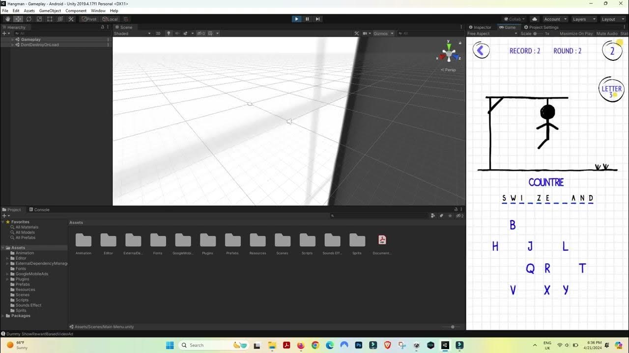 Hangman Unity Source Code - YouTube