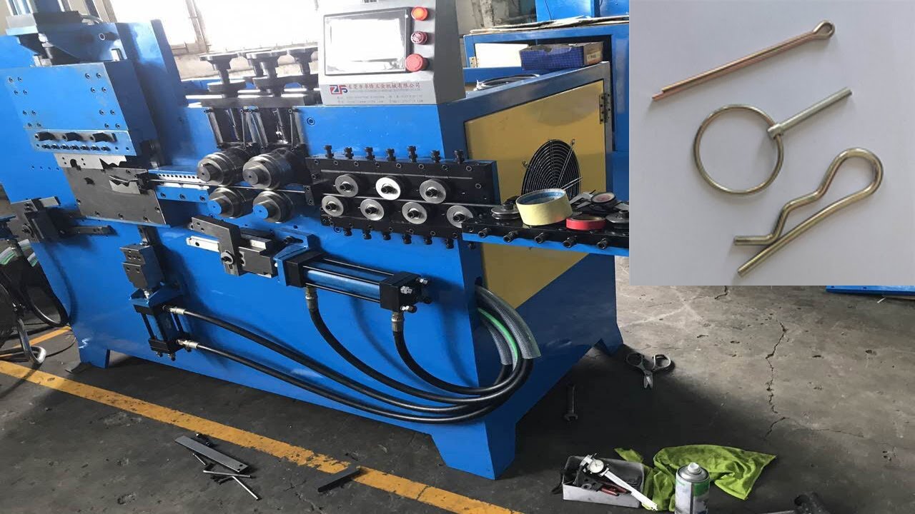 hydraulic split pin making machine working video - YouTube