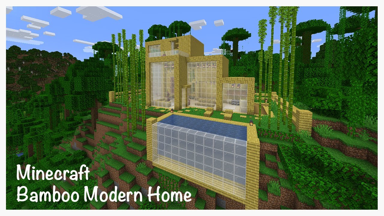 Bamboo Modern House Speedbuild | Minecraft 1.20 - YouTube