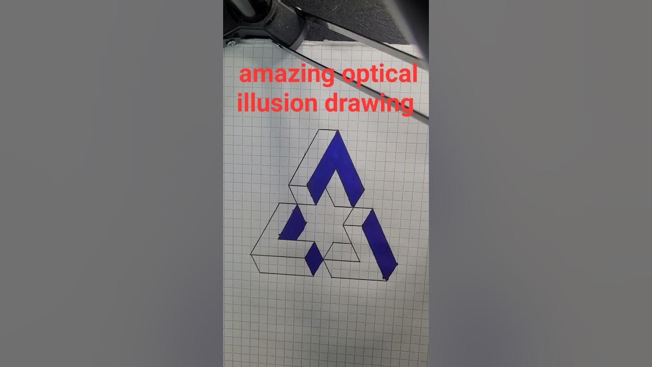 👍 Amazing Optical illusion drawing | How to draw 3d shape easy - YouTube
