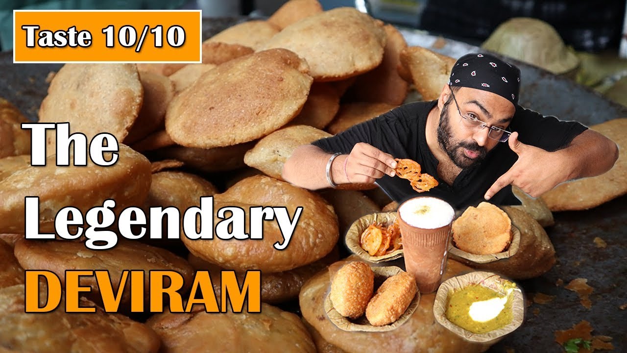 Eat BREAKFAST in 12 rupees at Deviram | Agra Food - YouTube
