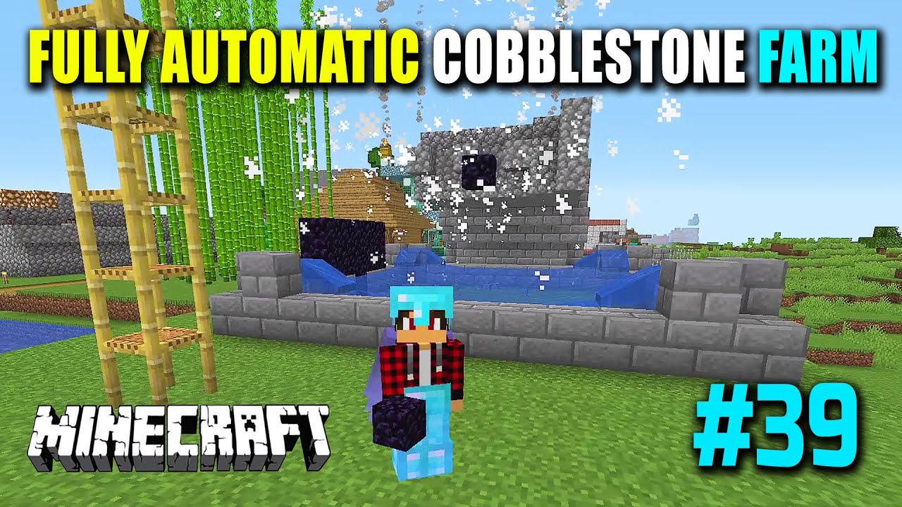 Minecraft Survival #39 - Fully Automatic Cobblestone Farm - YouTube