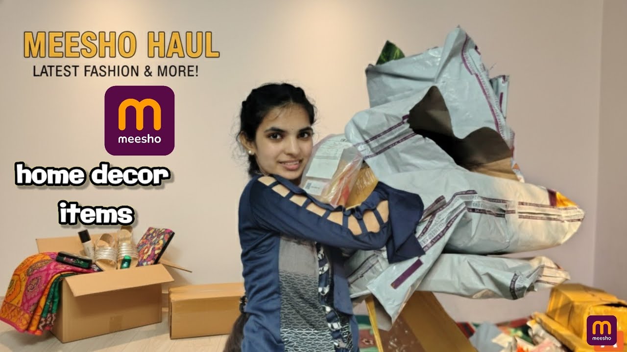 Meesho home decor items | meesho haul video | challenge day 9th ...