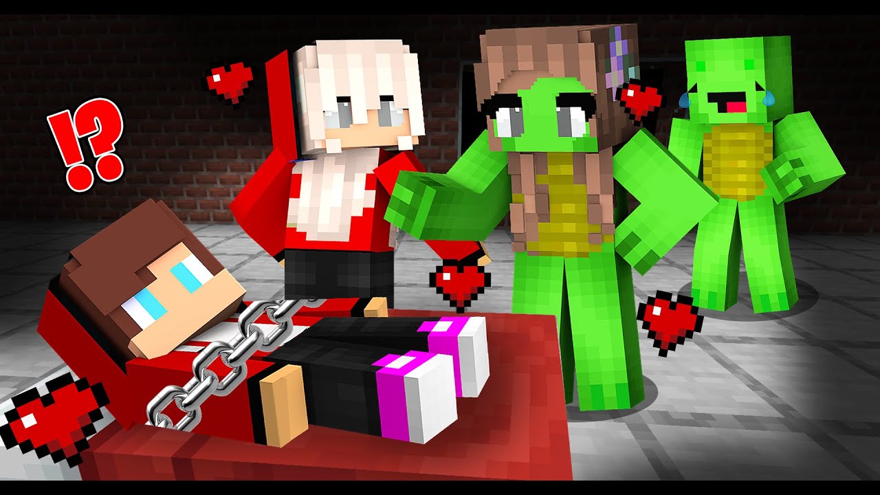 JJ and Mikey GIRLS all FELL in LOVE with JJ! Love Story in Minecraft ...