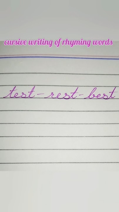 cursive writing of rhyming words #handwriting #calligraphy # ...