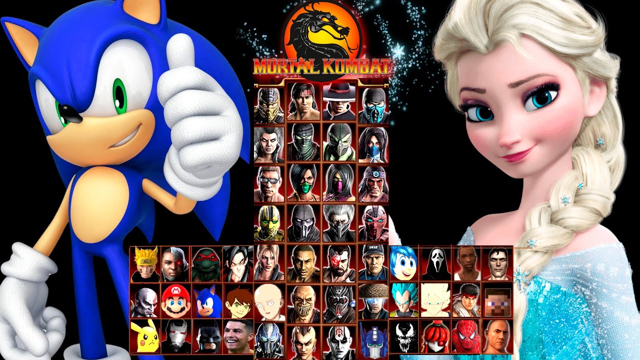 MORTAL KOMBAT 9 | SONIC & ELSA | HARD TAG LADDER | GAMEPLAY (4K60FPS ...