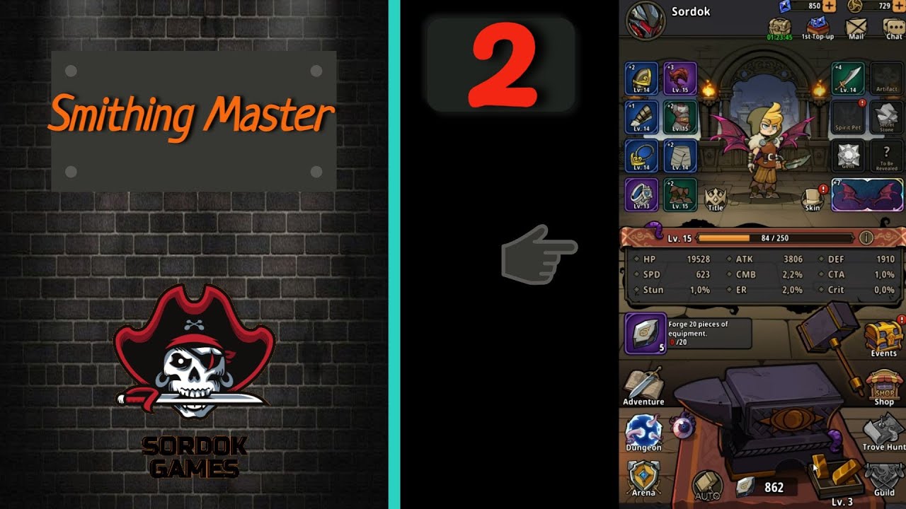 Smithing Master Часть 2. Открываем арену и крылья Прохождение - YouTube