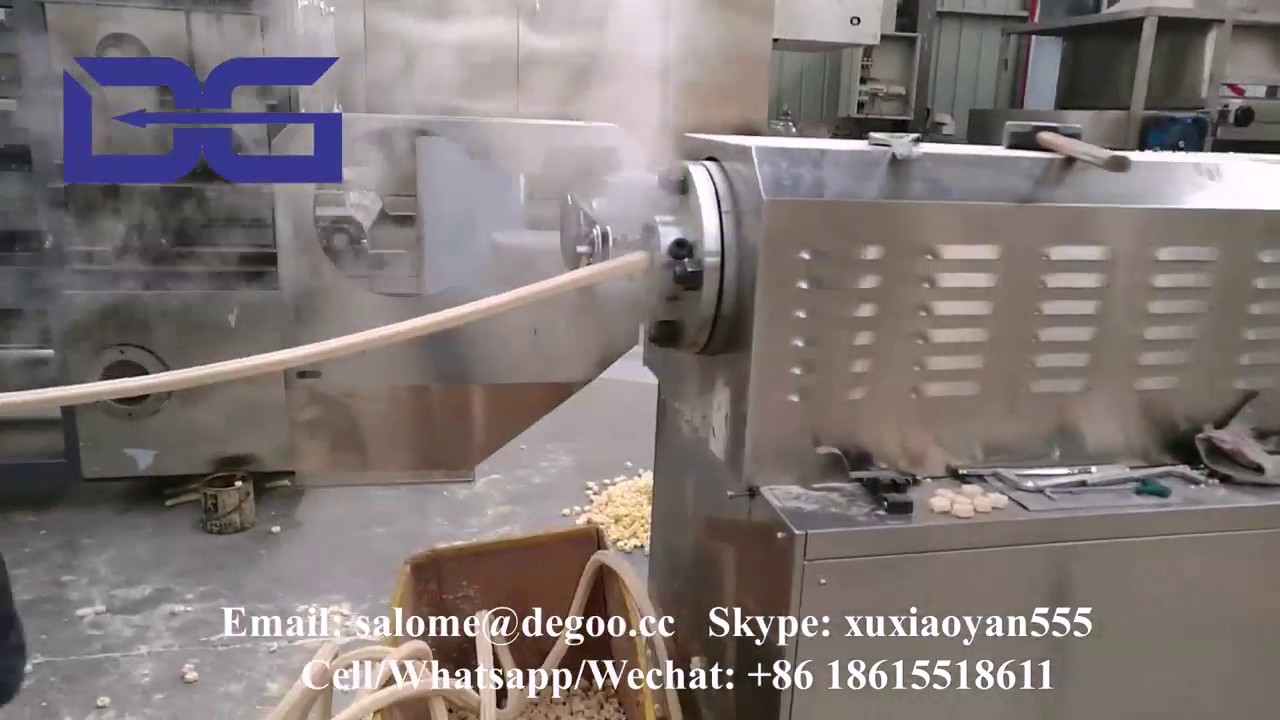 Corn snack food extruder machine, snack puffing extruding machine - YouTube