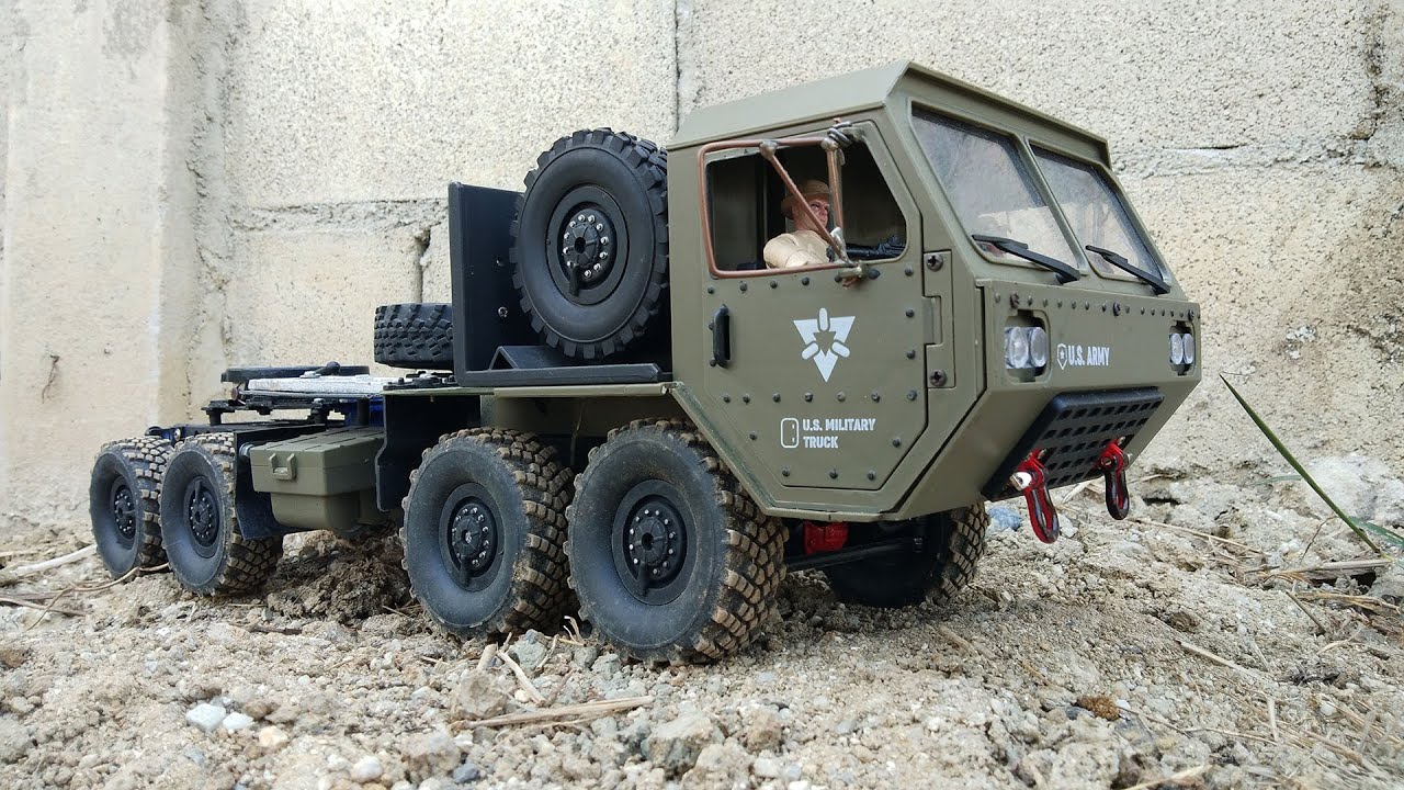RC 8x8 Military truck Test drive RC truck 1/16 - YouTube