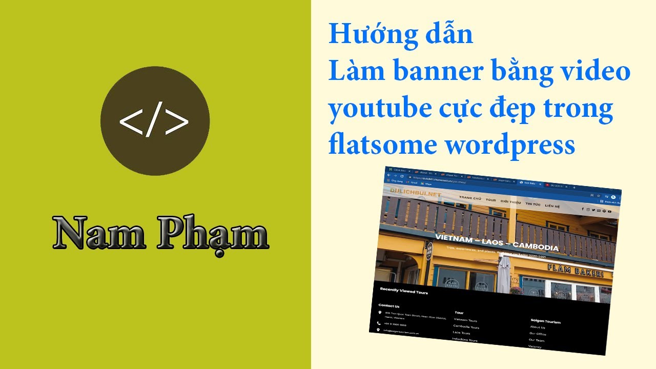 Hướng dẫn làm banner bằng video youtube cho web du lịch cực đẹp trong ...