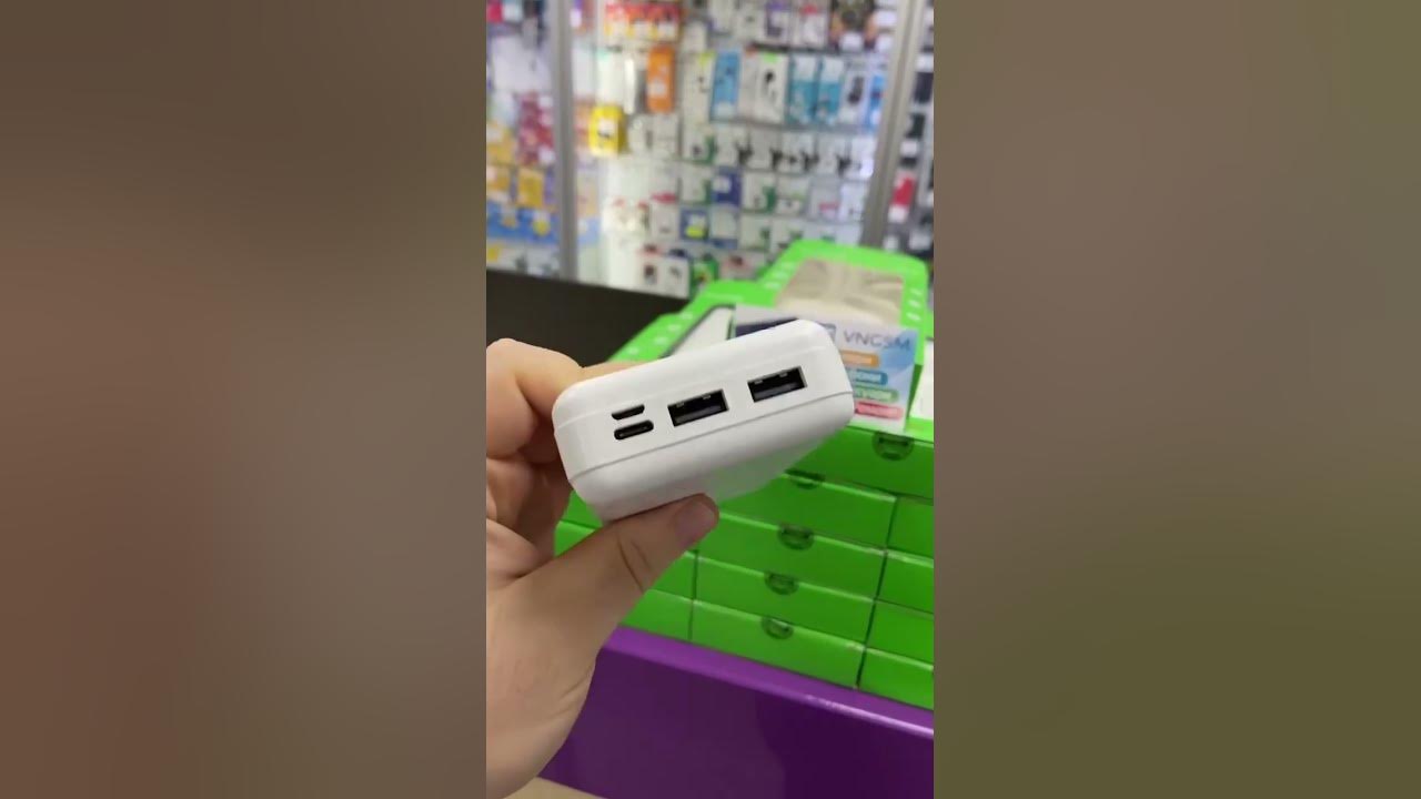 Портативний зарядний пристрій Power Bank Denmen DP10 20000 mAh White - YouTube