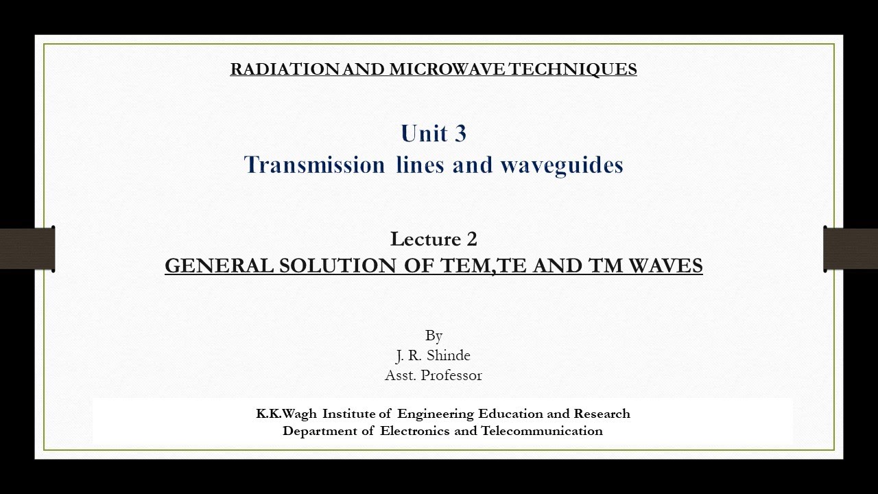 General solution of TEM, TE and TM wave - YouTube